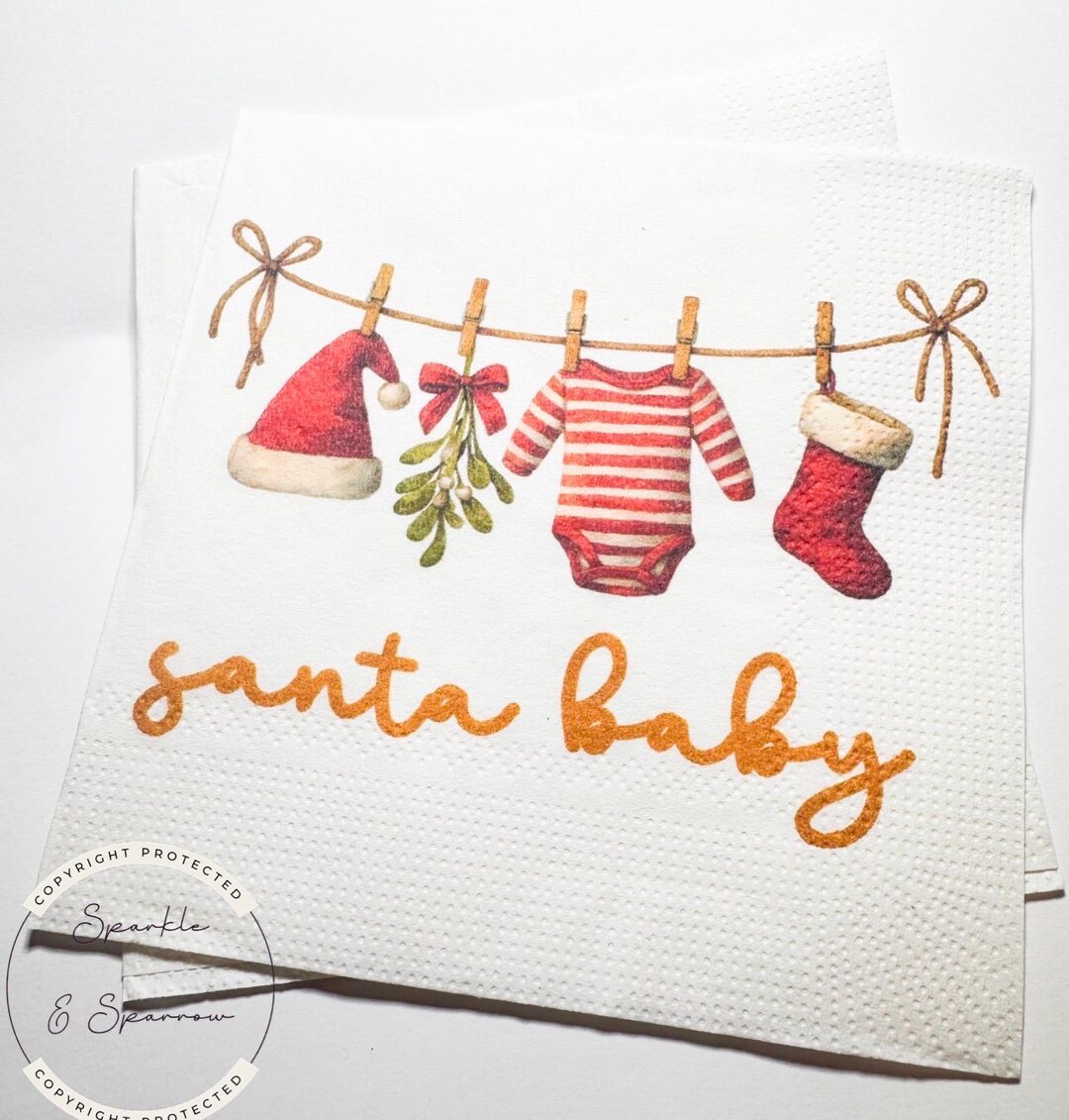 Santa Baby Christmas Baby Shower Santa Baby Gender Reveal Christmas ...