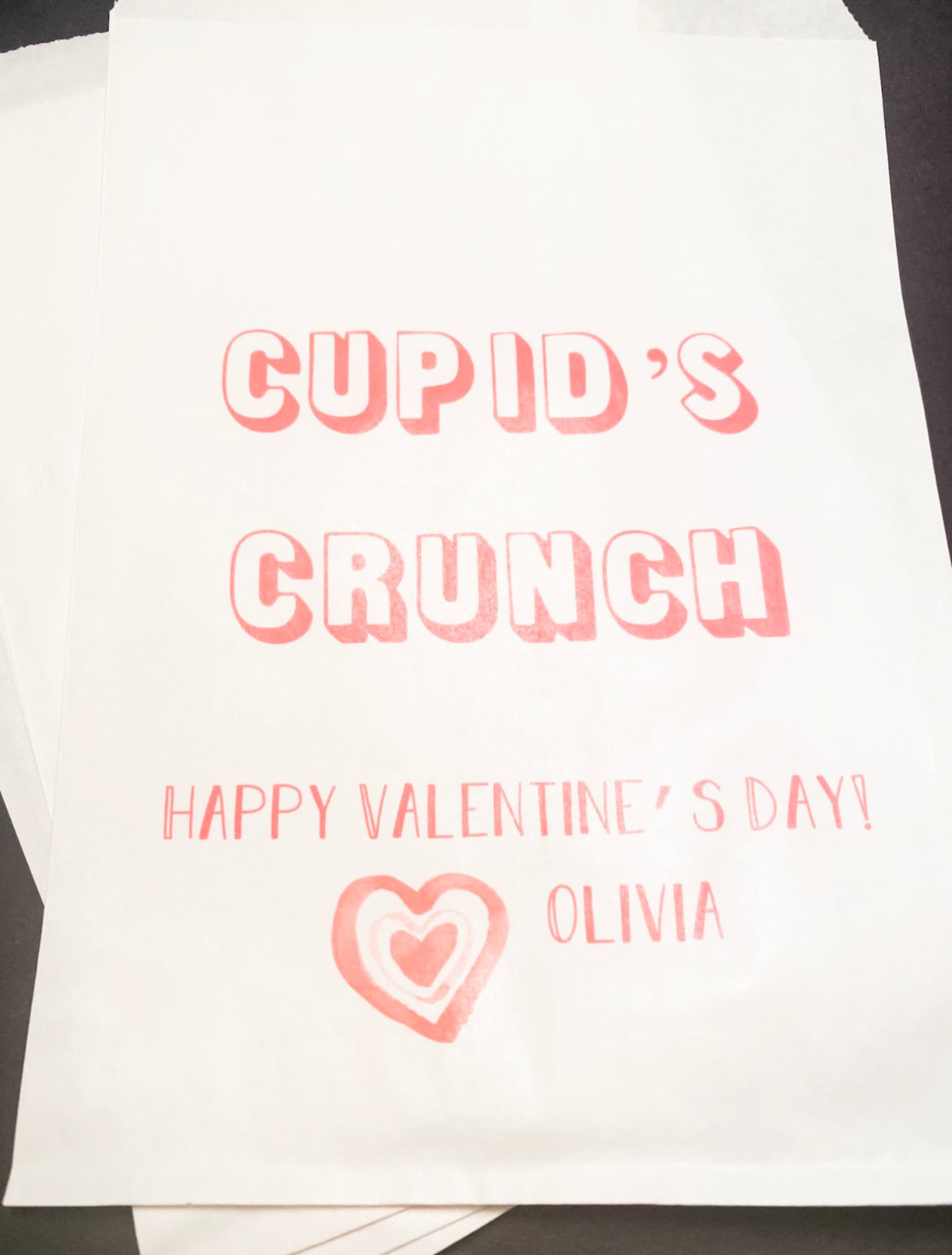 Cupid’s Crunch Valentines Day Sweet Treat Bags Class Valentines Party ...