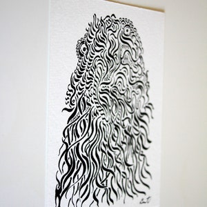 Original Framed Artwork 6" X 4" Line Art "ondo" - Etsy