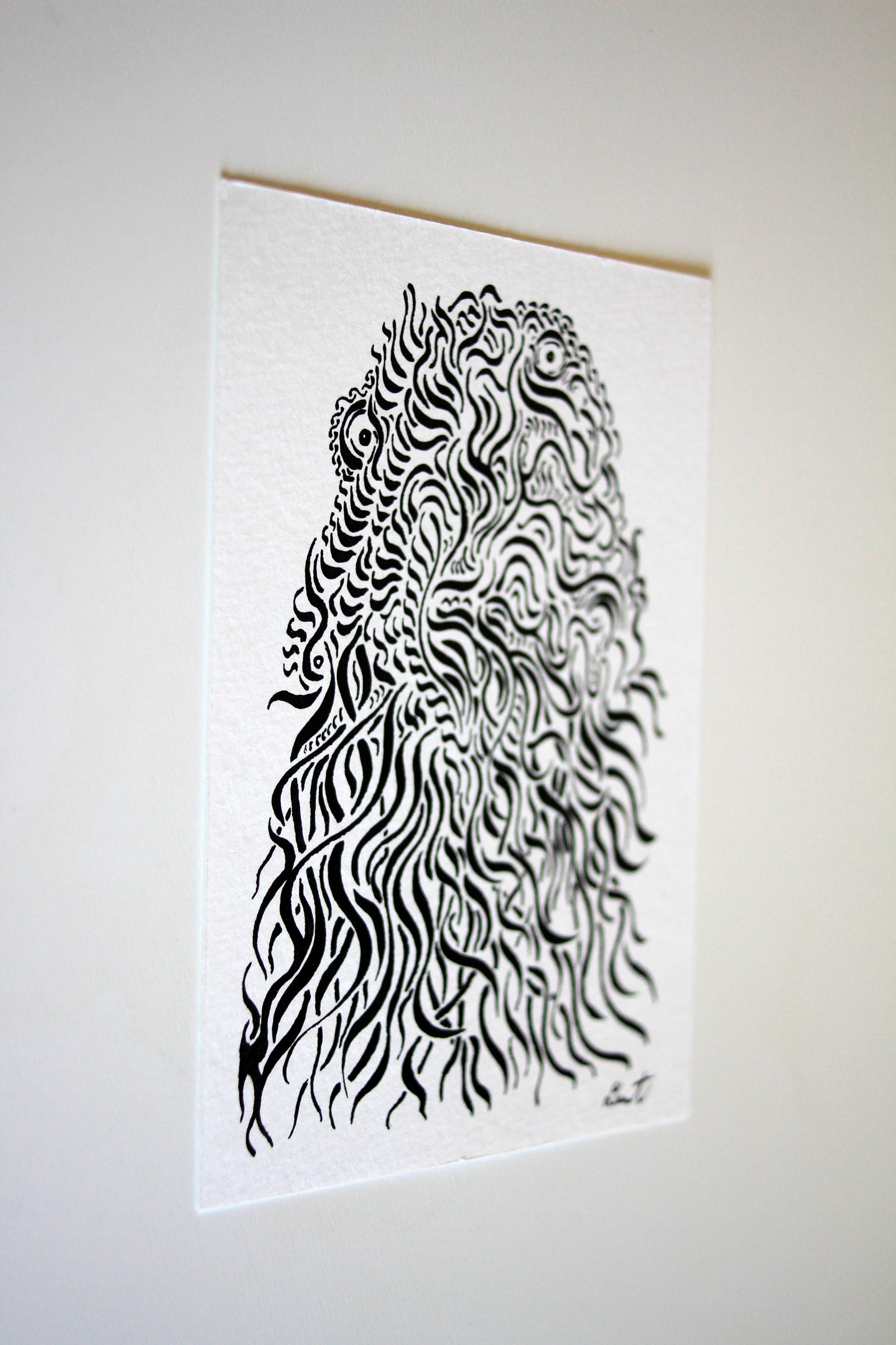 Original Framed Artwork 6 X 4 Line Art - Etsy