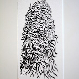 Original Framed Artwork 6" X 4" Line Art "ondo" - Etsy