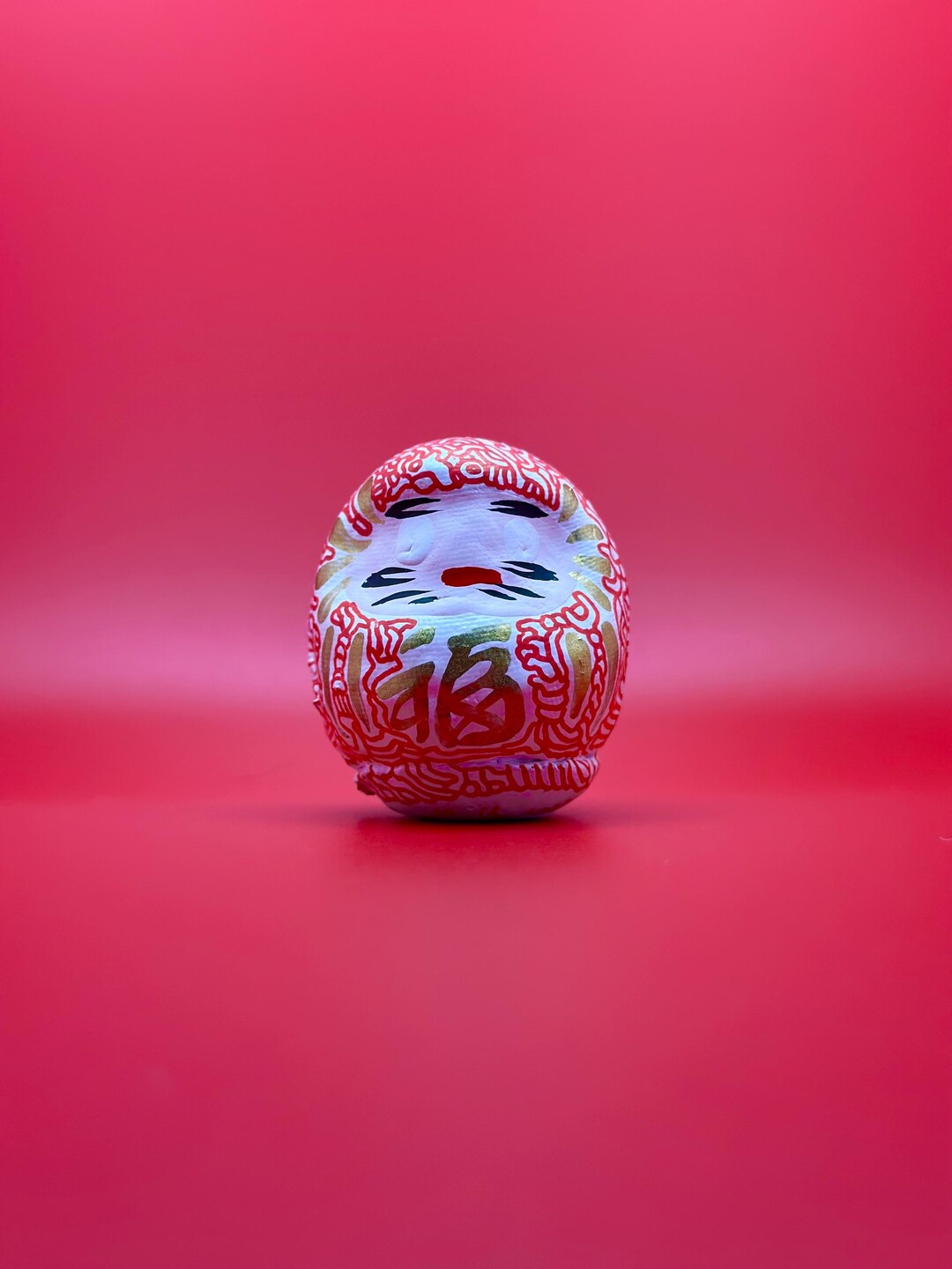 The Mini Red Daruma : Original Art - Etsy