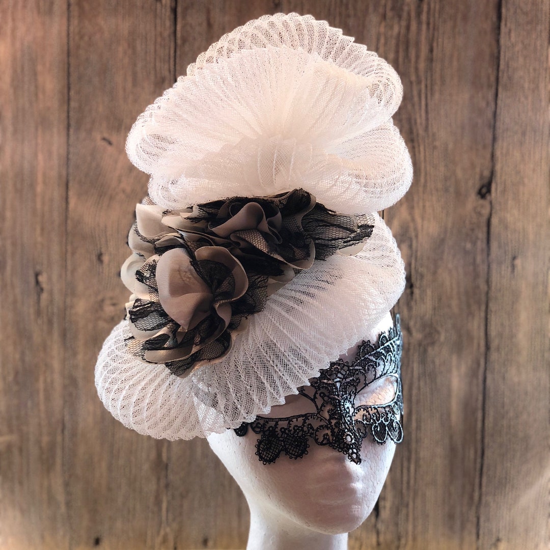 Fascinator Hat, Crinoline Fascinator, Runway Hat, Wedding Fascinator ...