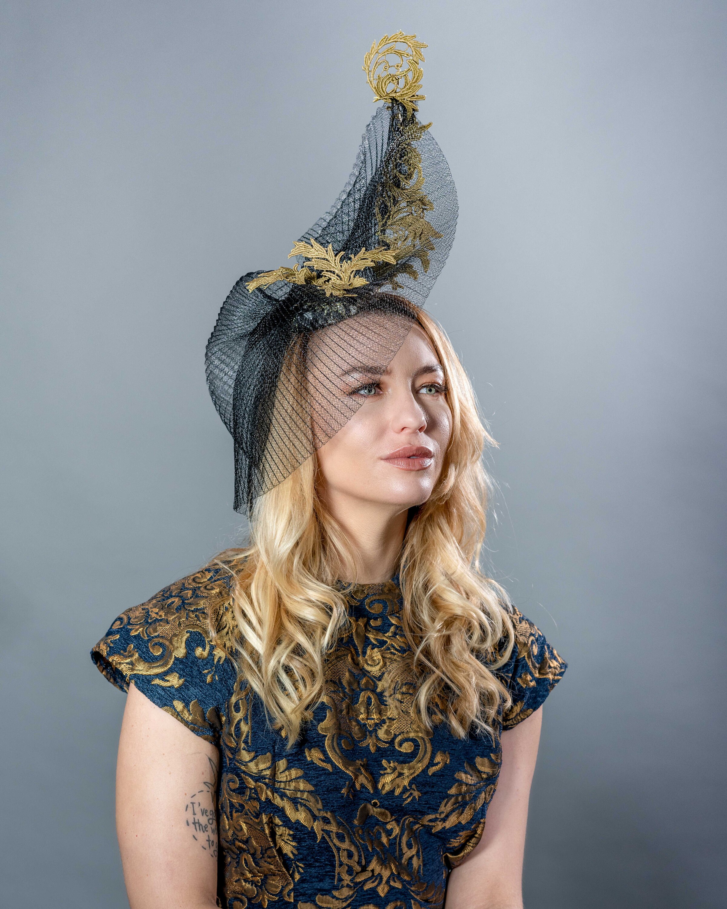 Black Crinoline Fascinator Lace Facinator and Hats Black Wedding Assot ...