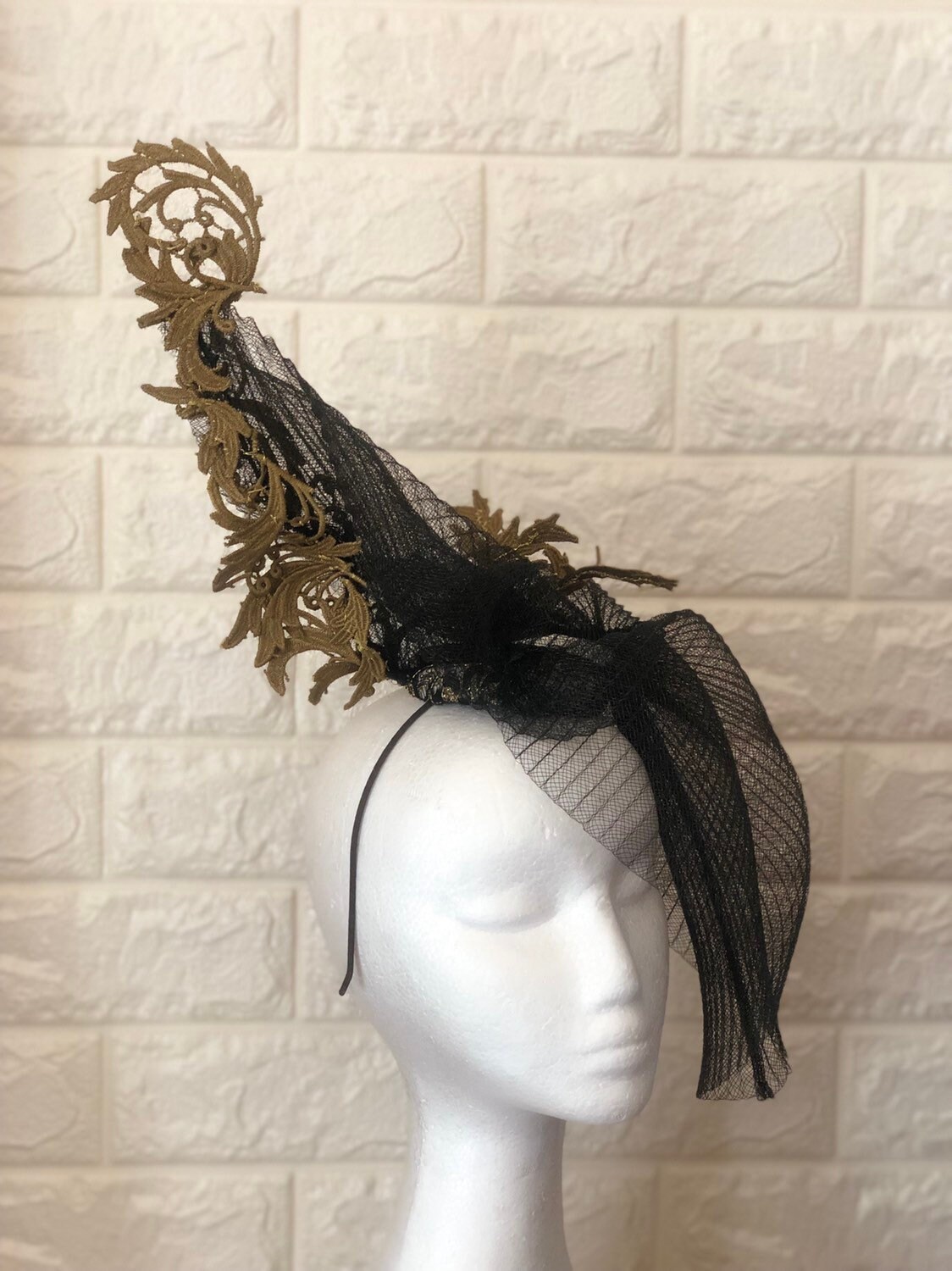 Black Crinoline Fascinator Lace Facinator and Hats Black Wedding Assot ...