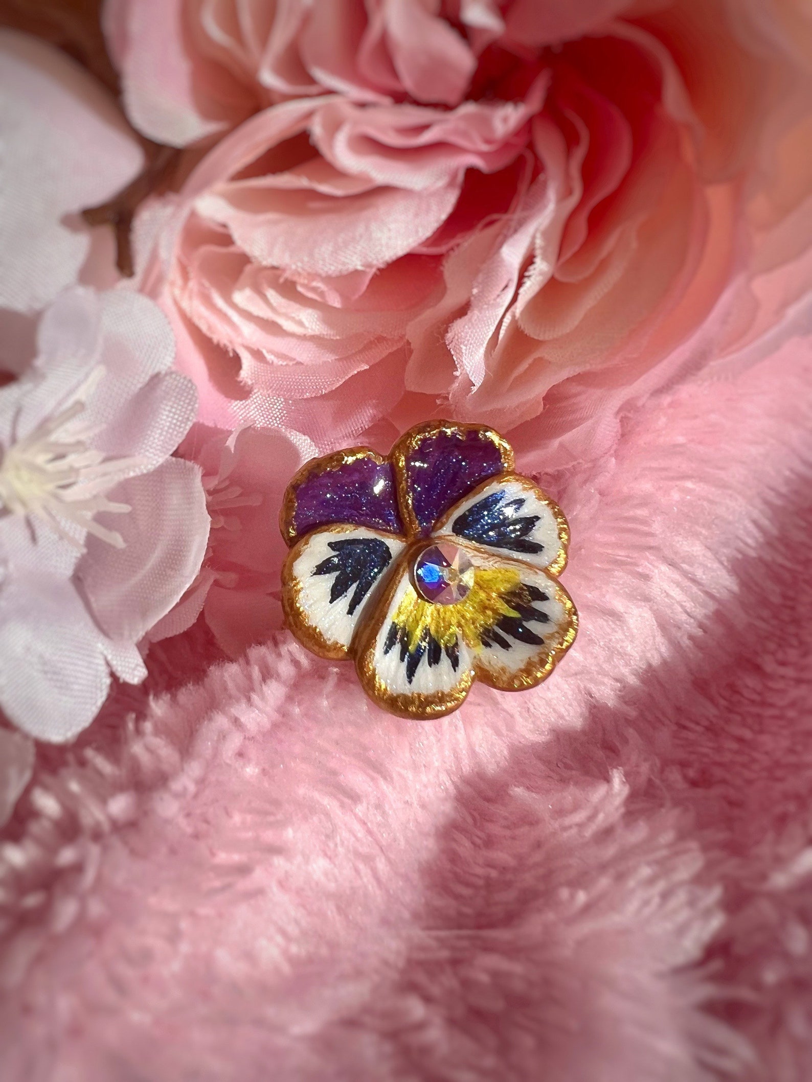 Custom Pansy Ring | Viola Ring | Johnny Jump up Ring | Flower Ring ...