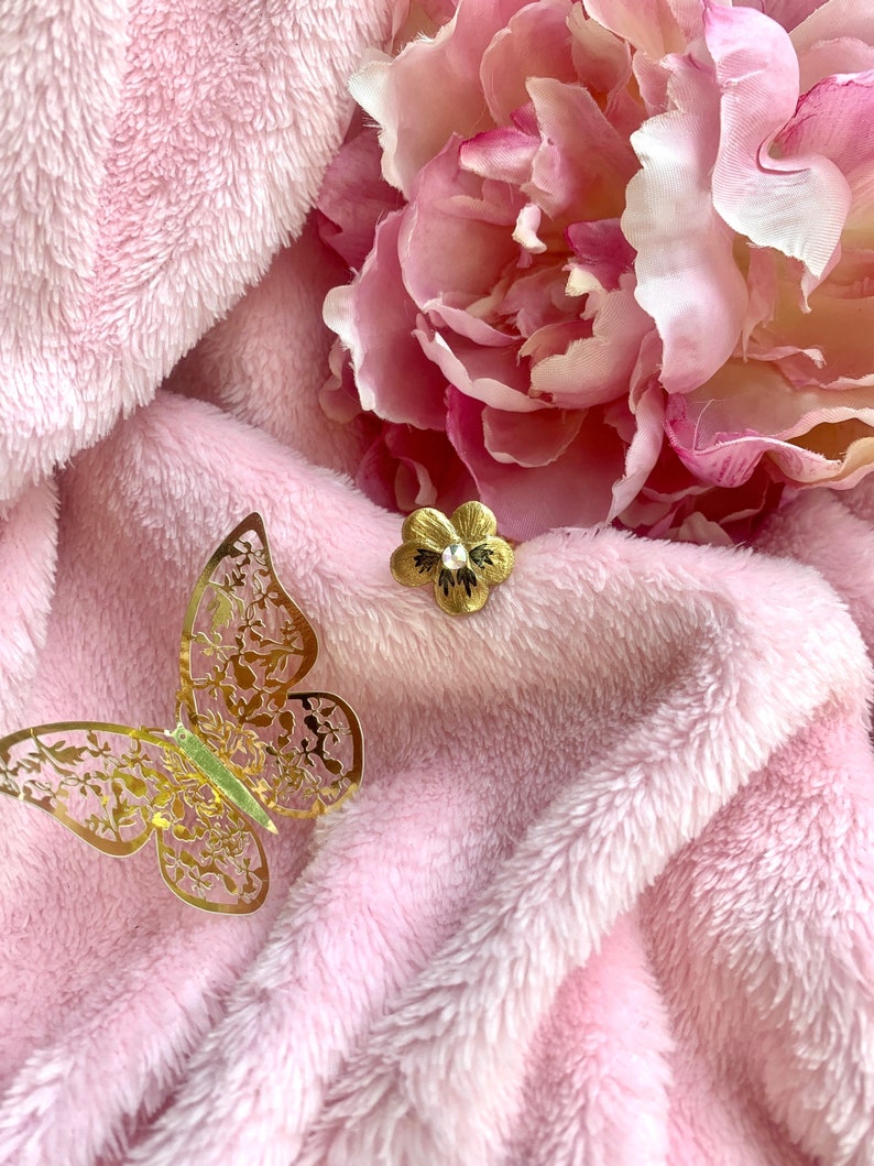 Gold Pansy Ring | Viola Ring | Johnny Jump up Ring | Flower Ring ...