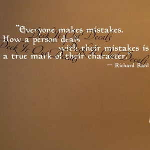Quote "everyone Makes Mistakes. How a Person Deals With Their Mistakes ...