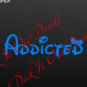 Addicted With Disney Ears Vinyl Wall/car Decal.... E00198 | Etsy