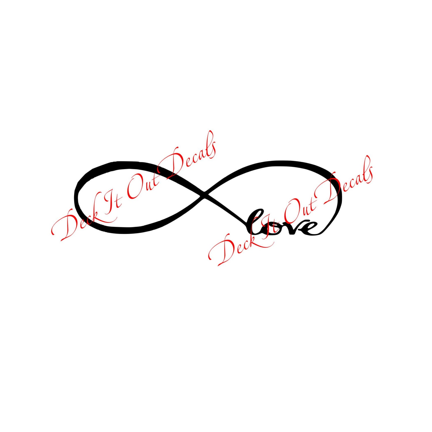 Infinity Symbol With Love Vinyl Wall Decal.... E00204 - Etsy