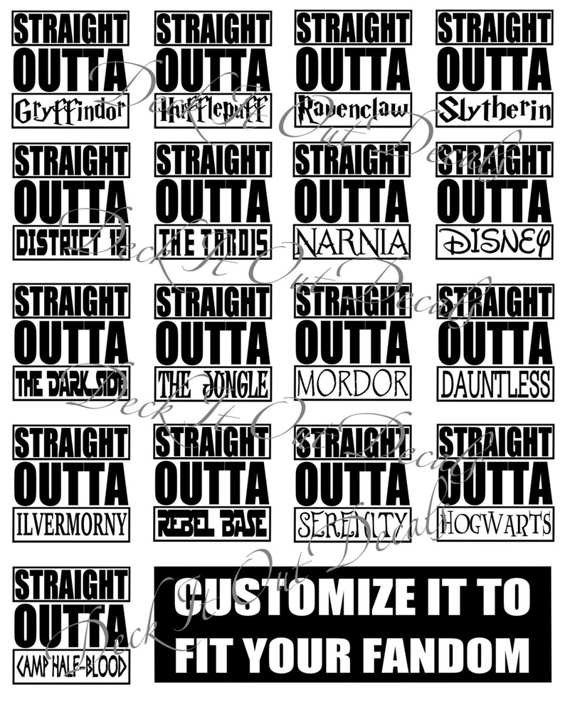Straight Outta Compton Inspired Custom Text EDE00159 - Etsy UK