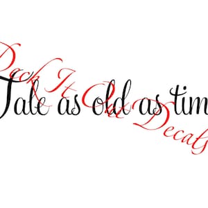 Tale as Old as Time... Vinyl Wall Decal E00221 - Etsy