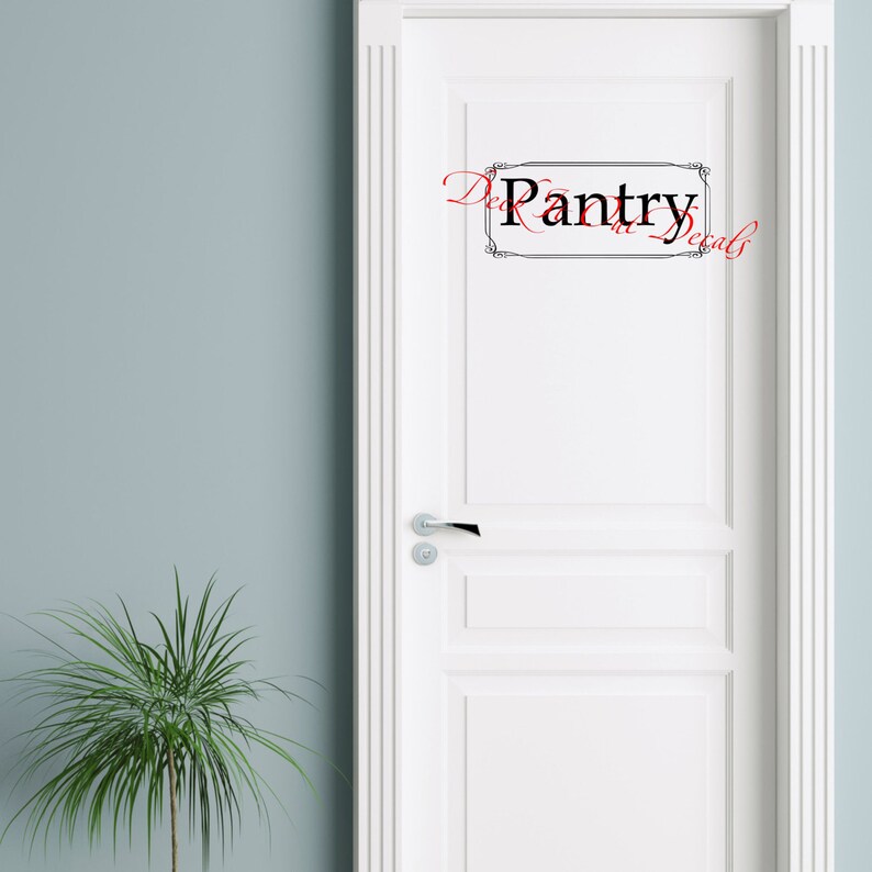 Elegant Pantry Room Door Sign Vinyl Decal ....E00224 - Etsy