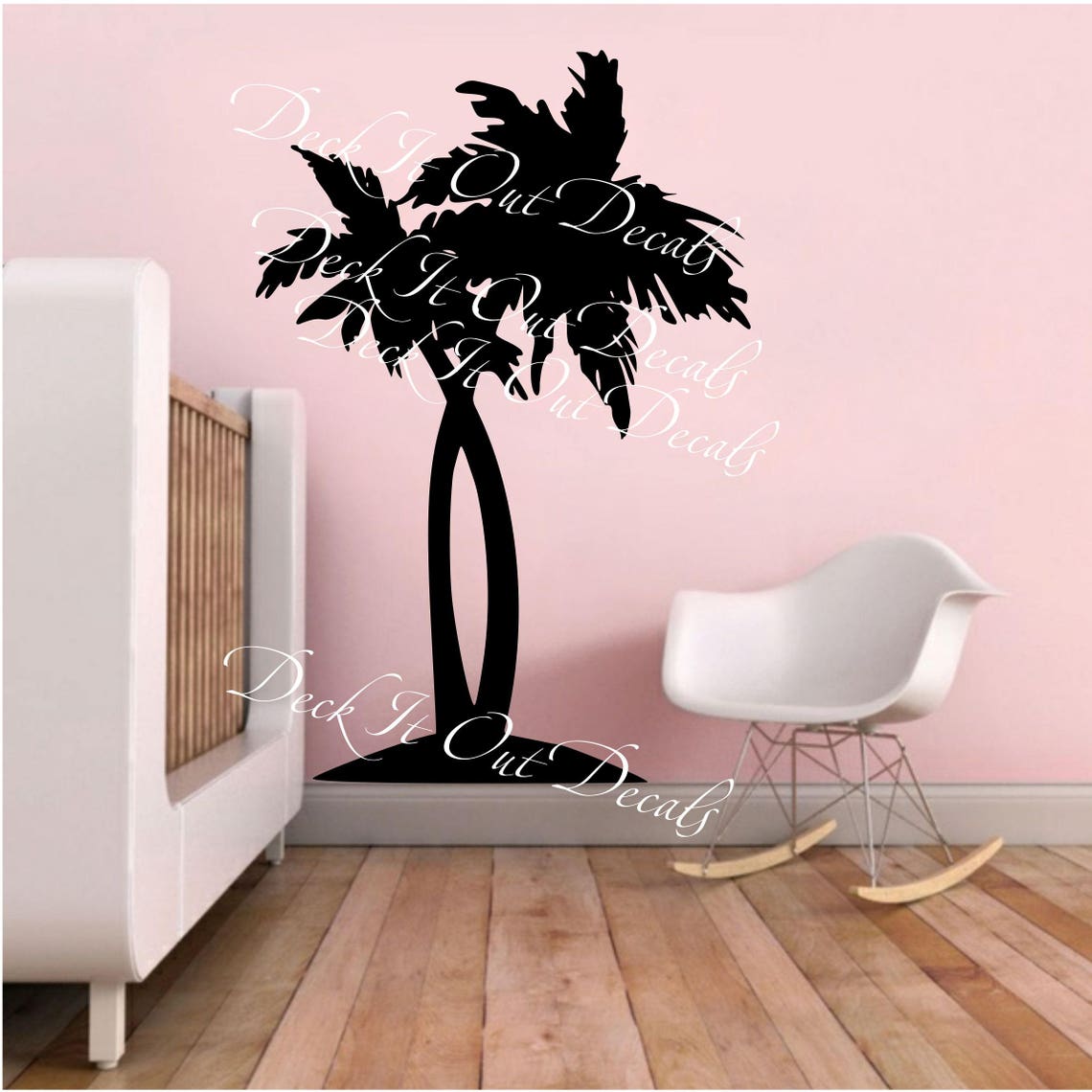 2 Palm Trees in Vinyl for Interior Decorating E00278 - Etsy