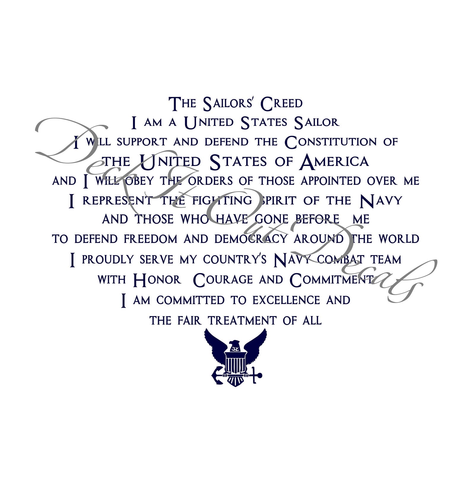 Sailor's Creed EDE00148 - Etsy