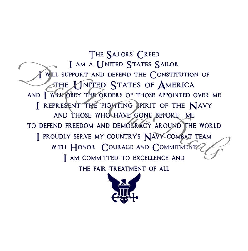 Sailor's Creed EDE00148 - Etsy