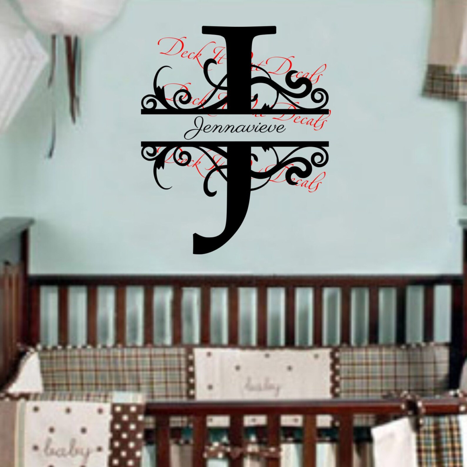 Customizable Children's Monogram Vinyl Wall Decal E00270 - Etsy