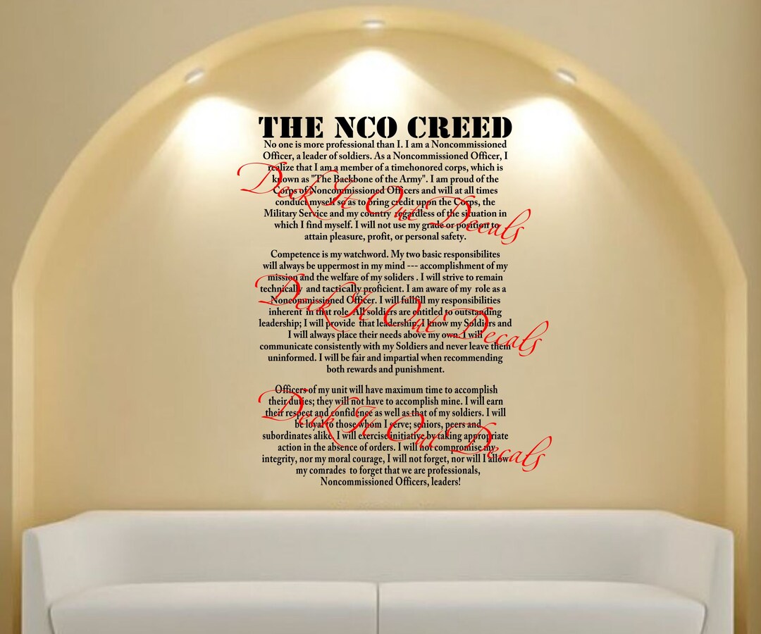 Non Commissioned Officer Creed ES00006 - Etsy
