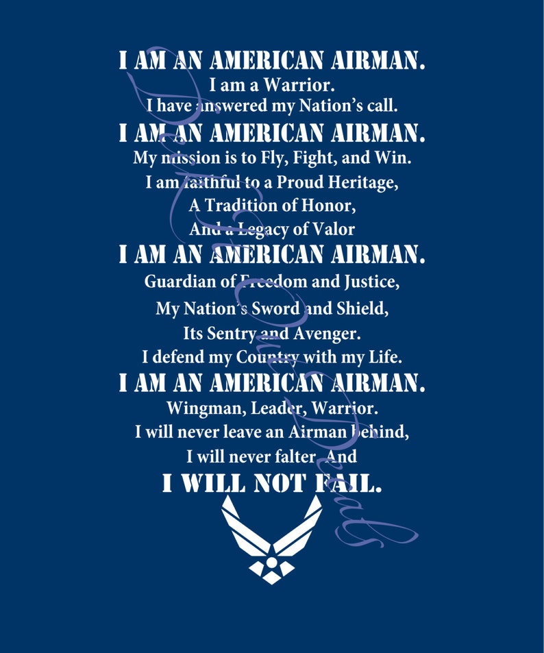 Airman's Creed EDE00144 - Etsy