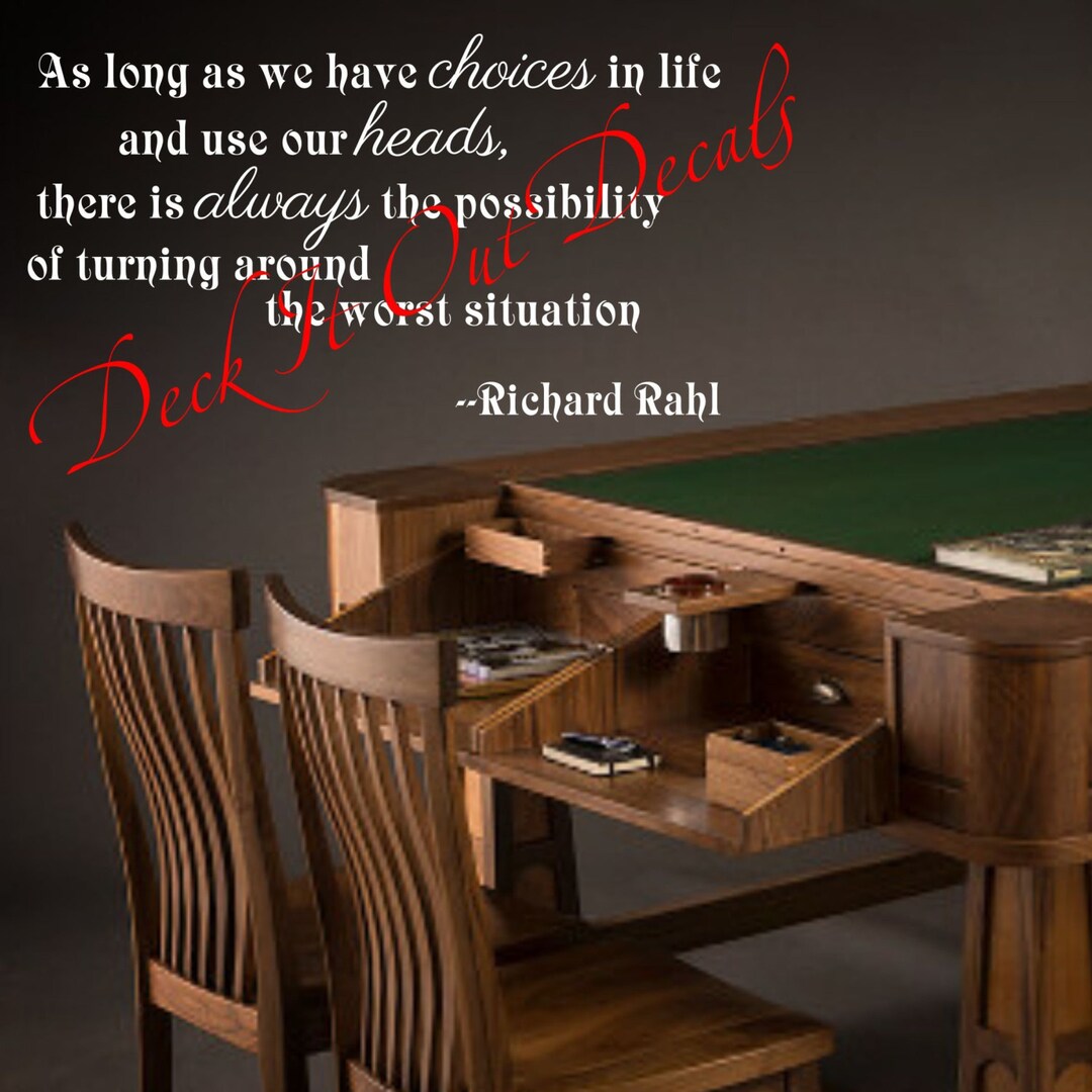 Richard Rahl Quote "as Long as We Have Choices...." Vinyl Wall Decal ...