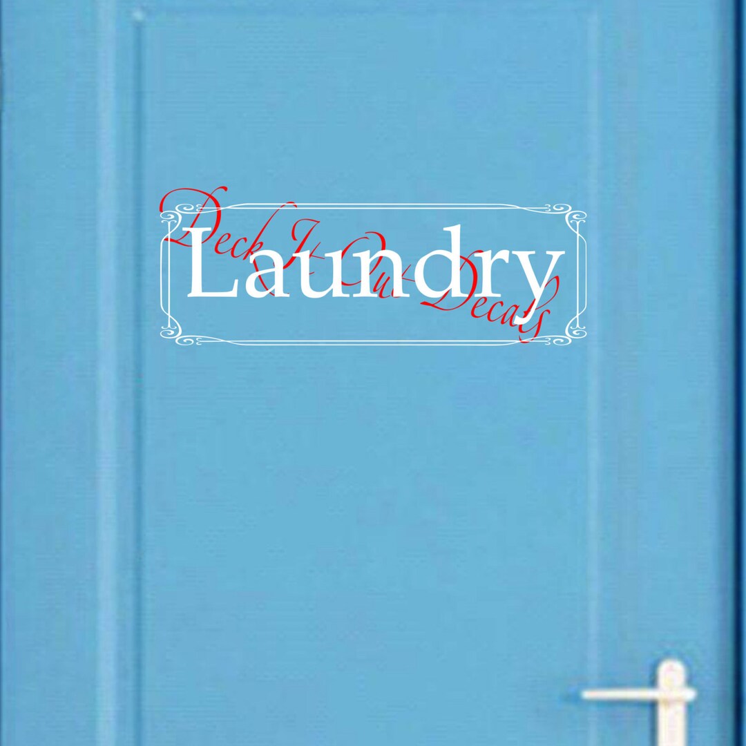 Elegant Laundry Room Door Sign Vinyl Decal ....E00223 - Etsy