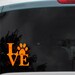 LOVE With Paw Print for the Letter "o" Vinyl Decal for Car, Computer ...