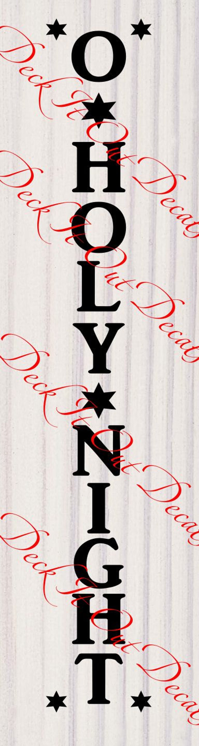 O Holy Night With Stars Vinyl Lettering ....E00016 - Etsy