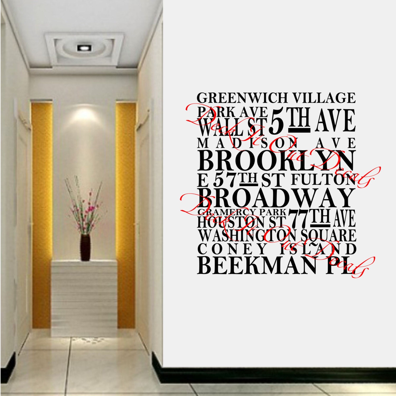 New York Streets Vinyl Lettering E00193 | Etsy