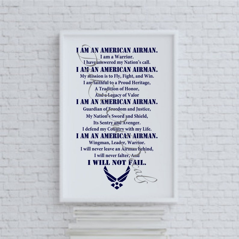 Airman's Creed EDE00144 - Etsy