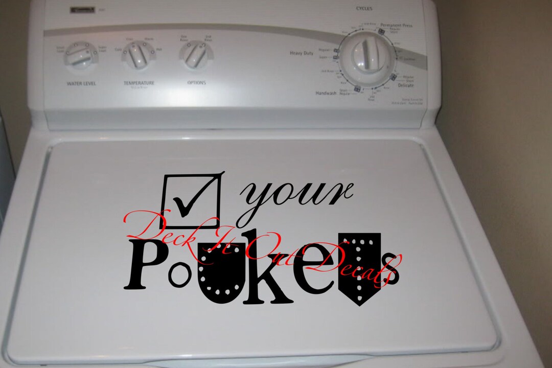 Laundry Room Washing Machine Vinyl Decal "check Your Pockets ...