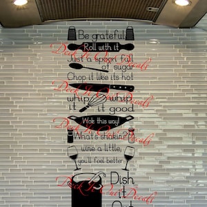 Funny Kitchen Sayings Vinyl Wall Decal E00263 - Etsy