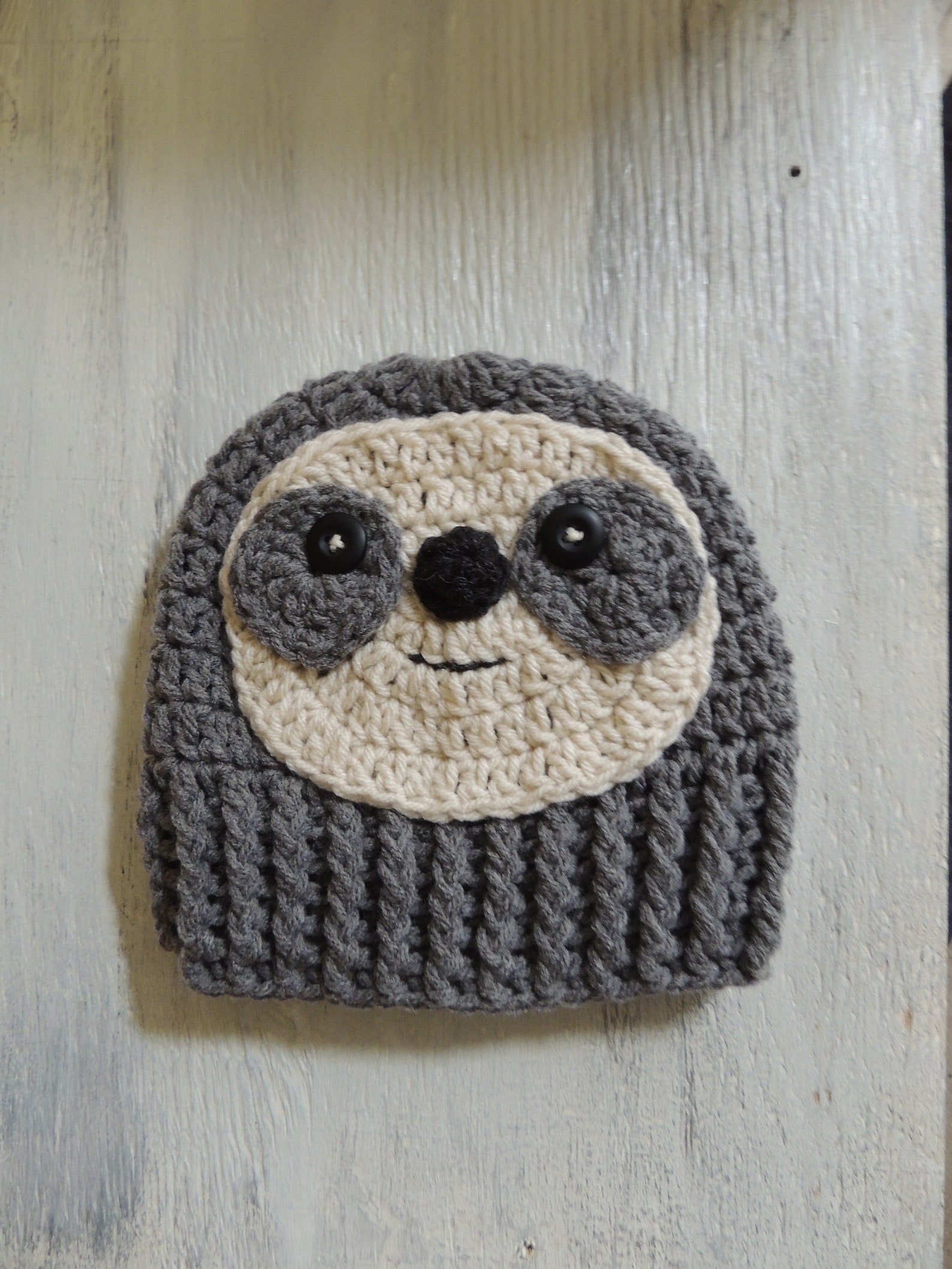Crochet Sloth Hats, Sloth Beanies, Luv Beanies, Baby Sloth Hats, Animal ...