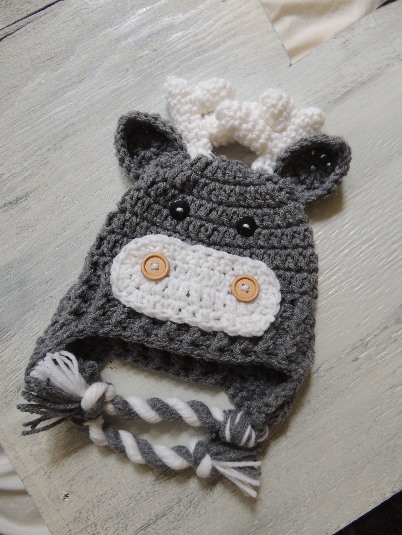 Moose Hat, Crochet Moose Hat, Winter Hat, Boy Hat, Animal Hats, Baby ...