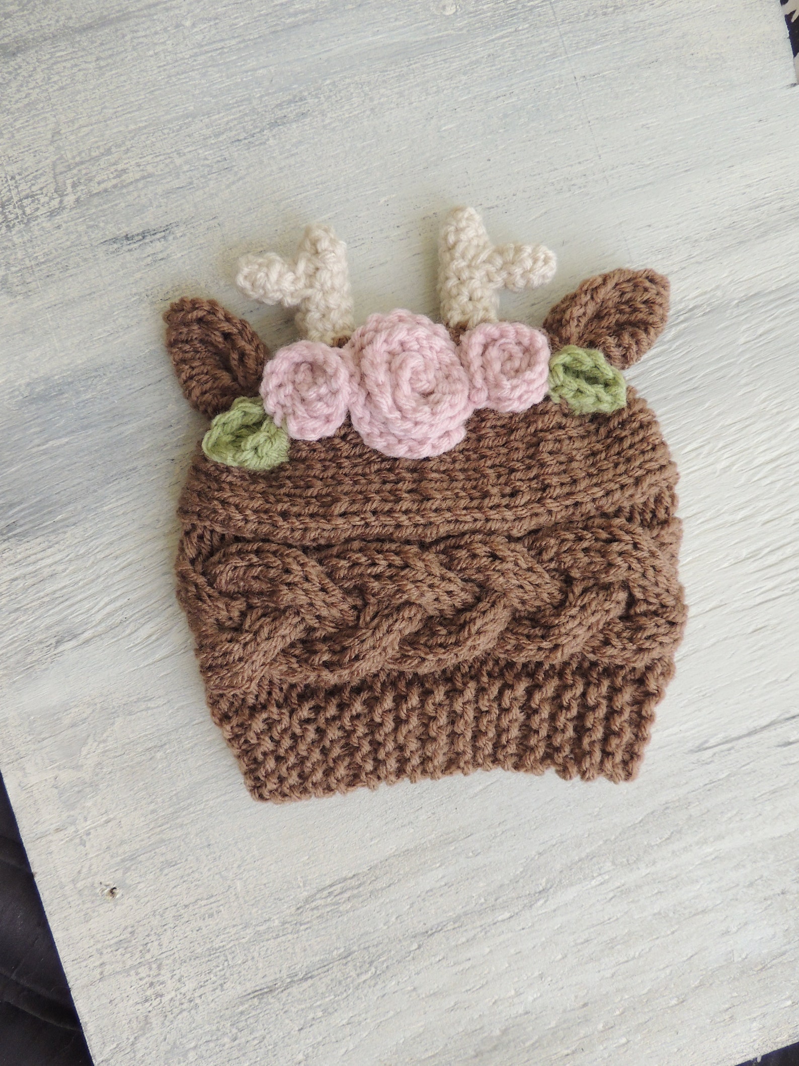 Knit Deer Beanie Luv Beanies Reindeer Hats Deer Hat Animal - Etsy Canada