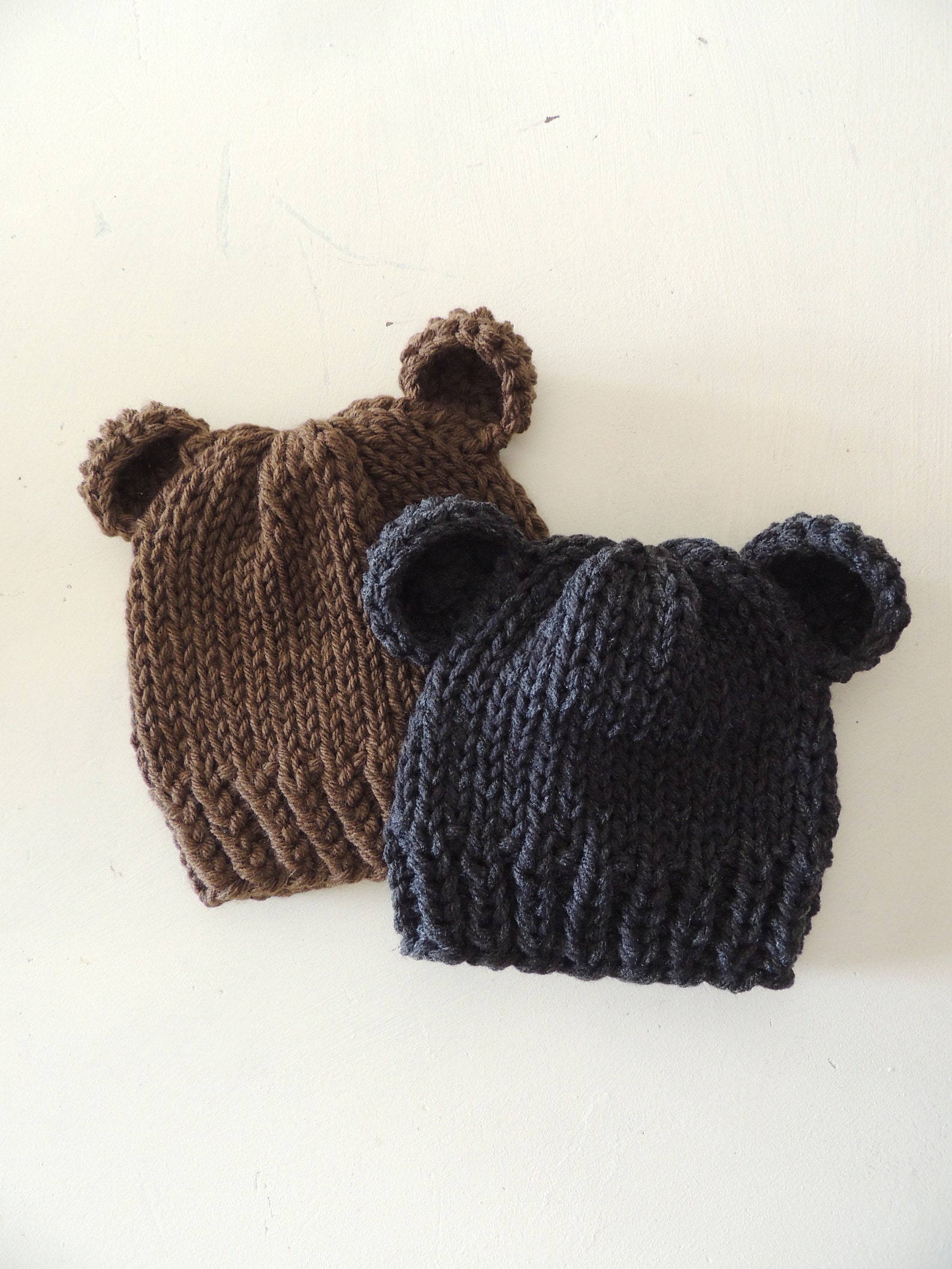 Bear Hats Baby Bear Hats Knit Bear Hat Chunky Bear Hats - Etsy