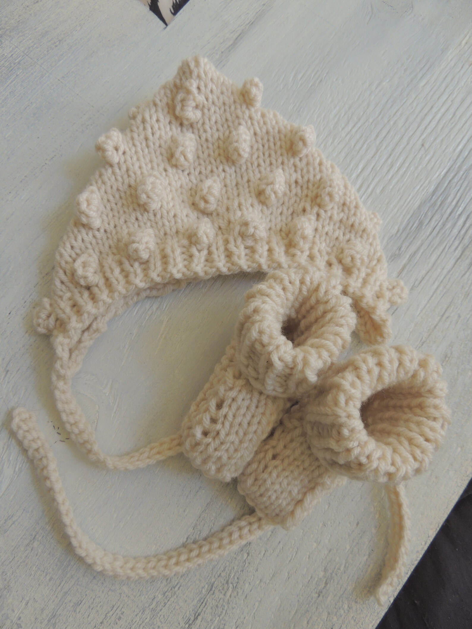 Knit Baby Hats Baby Bonnets Knit Baby Bonnet Baby Booties | Etsy