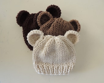 Teddy Bear Baby Hat | Etsy