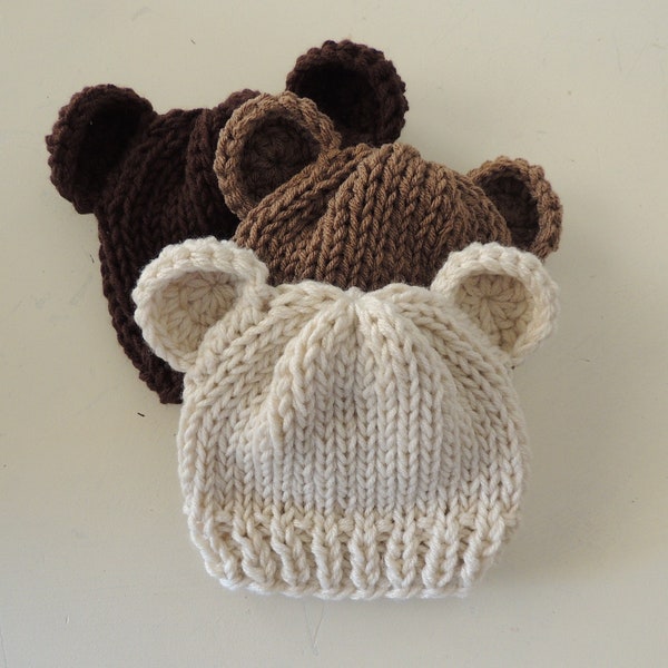 Knit Bear Hat - Etsy