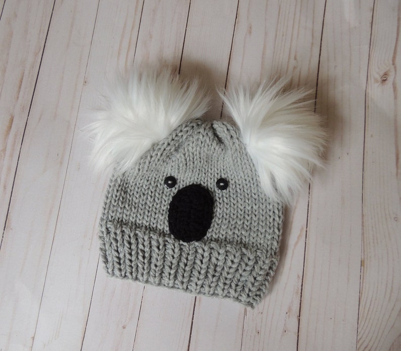 Knit Koala Beanie Koala Hats Koala Bear Beanie Baby Koala - Etsy