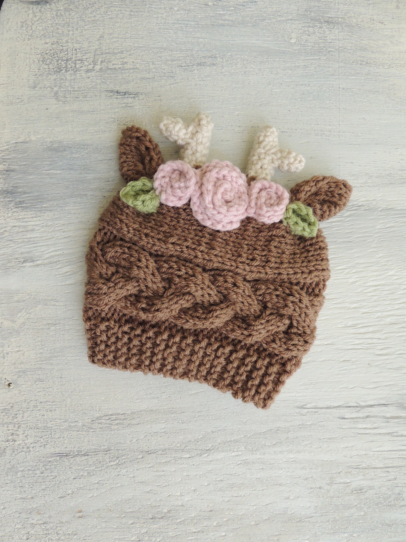 Knit Deer Beanie Luv Beanies Reindeer Hats Deer Hat Animal - Etsy Canada