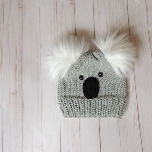 Knit Koala Beanie Koala Hats Koala Bear Beanie Baby Koala | Etsy