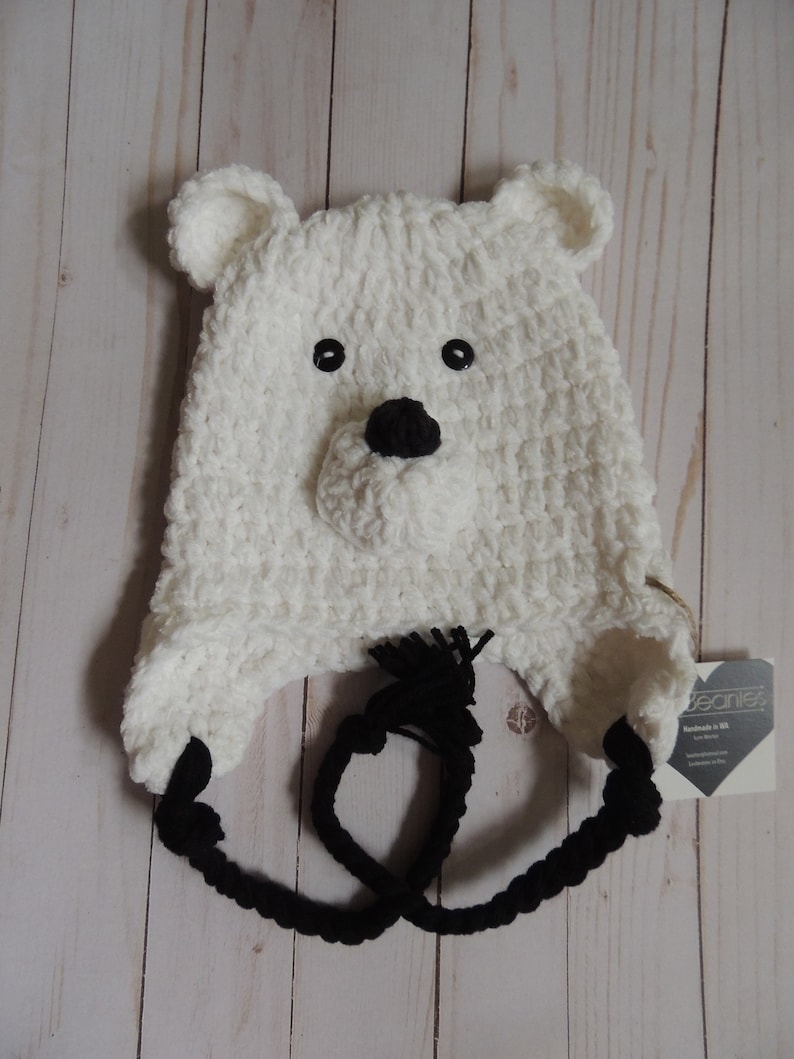 Polar Bear Hat Bear Hat Bear Hats Animal Hats Crochet Bear - Etsy