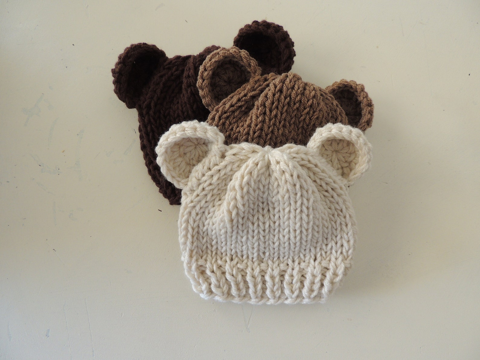 Bear Hats Baby Bear Hats Knit Bear Hat Chunky Bear Hats | Etsy