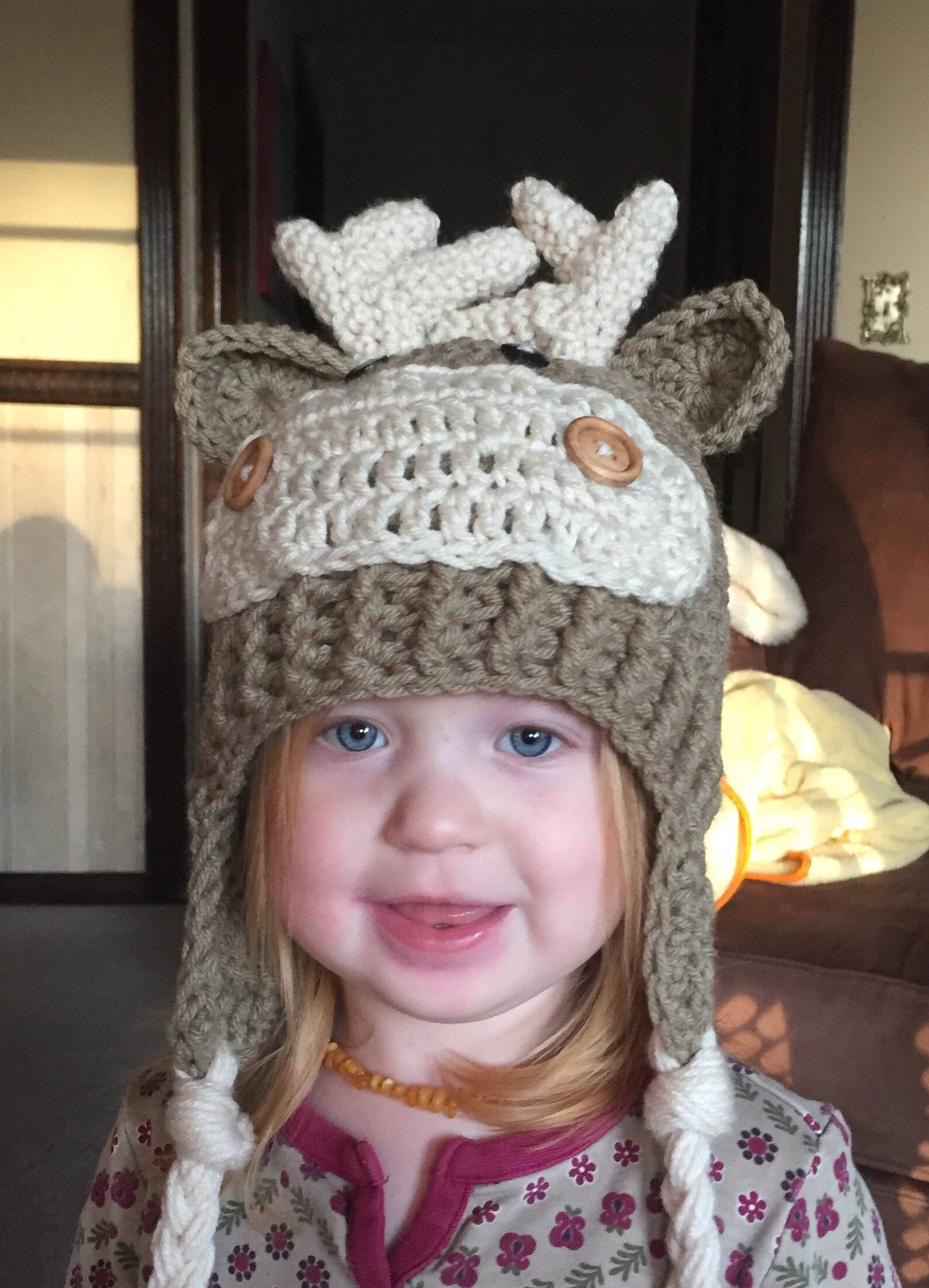 Moose Hat, Crochet Moose Hat, Winter Hat, Boy Hat, Animal Hats, Baby ...