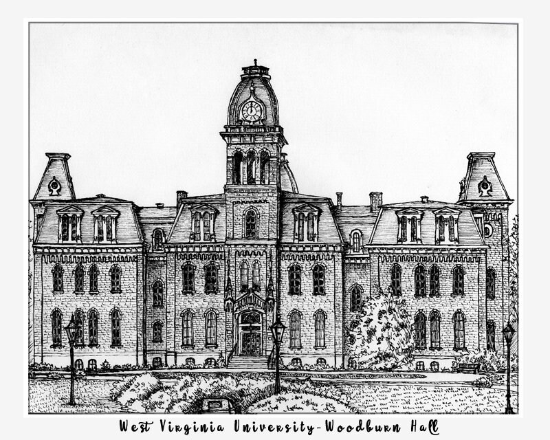 Custom house drawing. Custom architectural pen and ink sketch. | Etsy