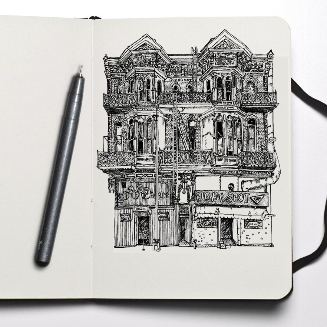 Custom House Drawing Custom Architectural Pen and Ink Sketch First Home ...