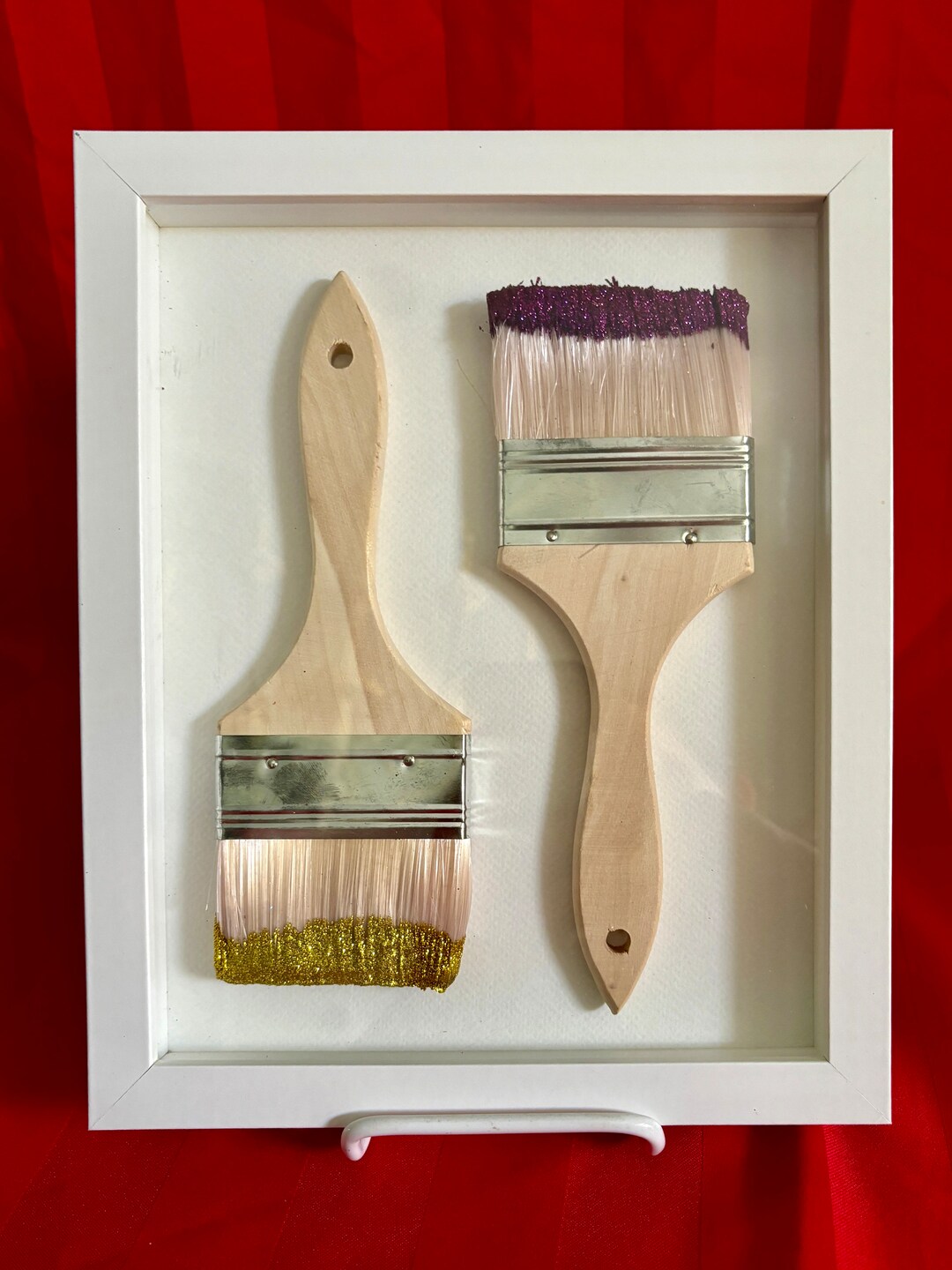 Paintbrush Wall Decor, Paintbrush Glitter Wall Art, Modern Wall Art ...