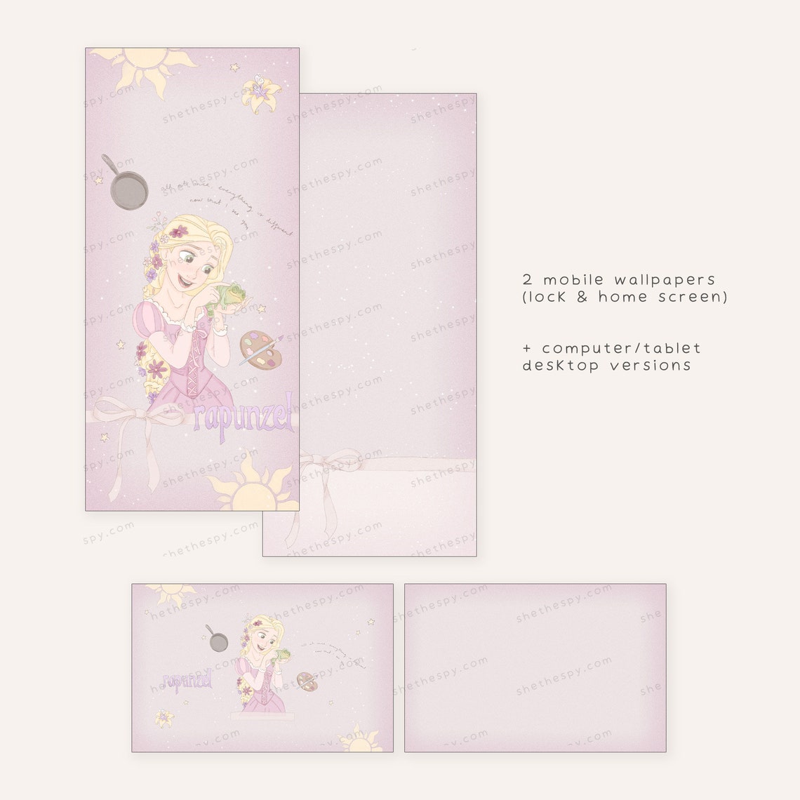 Rapunzel Aesthetic Icon Theme, Hand Drawn App Icons, Princess Home ...