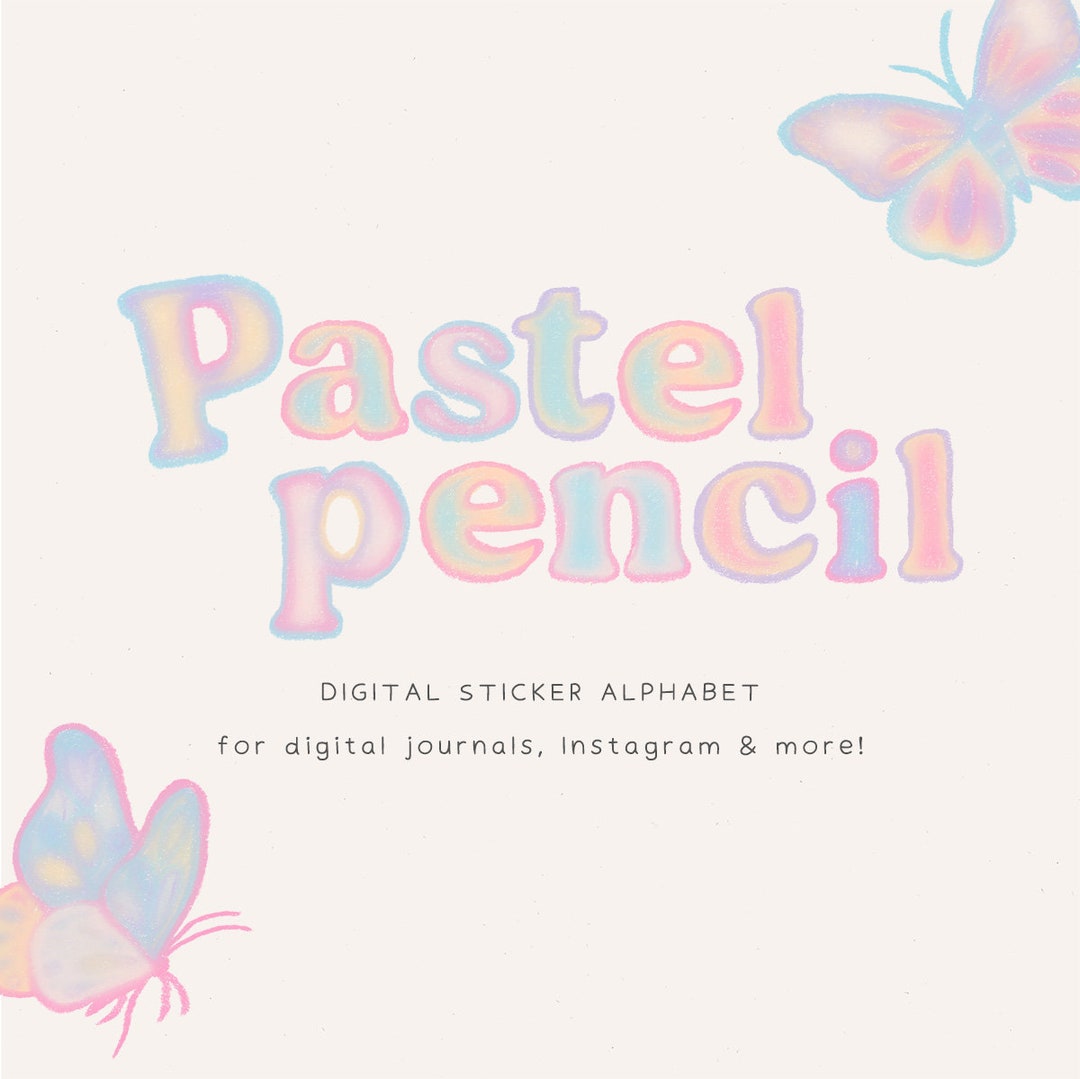 Pastel Alphabet Stickers, ABC Goodnotes Stickers, Pencil Stickers ...