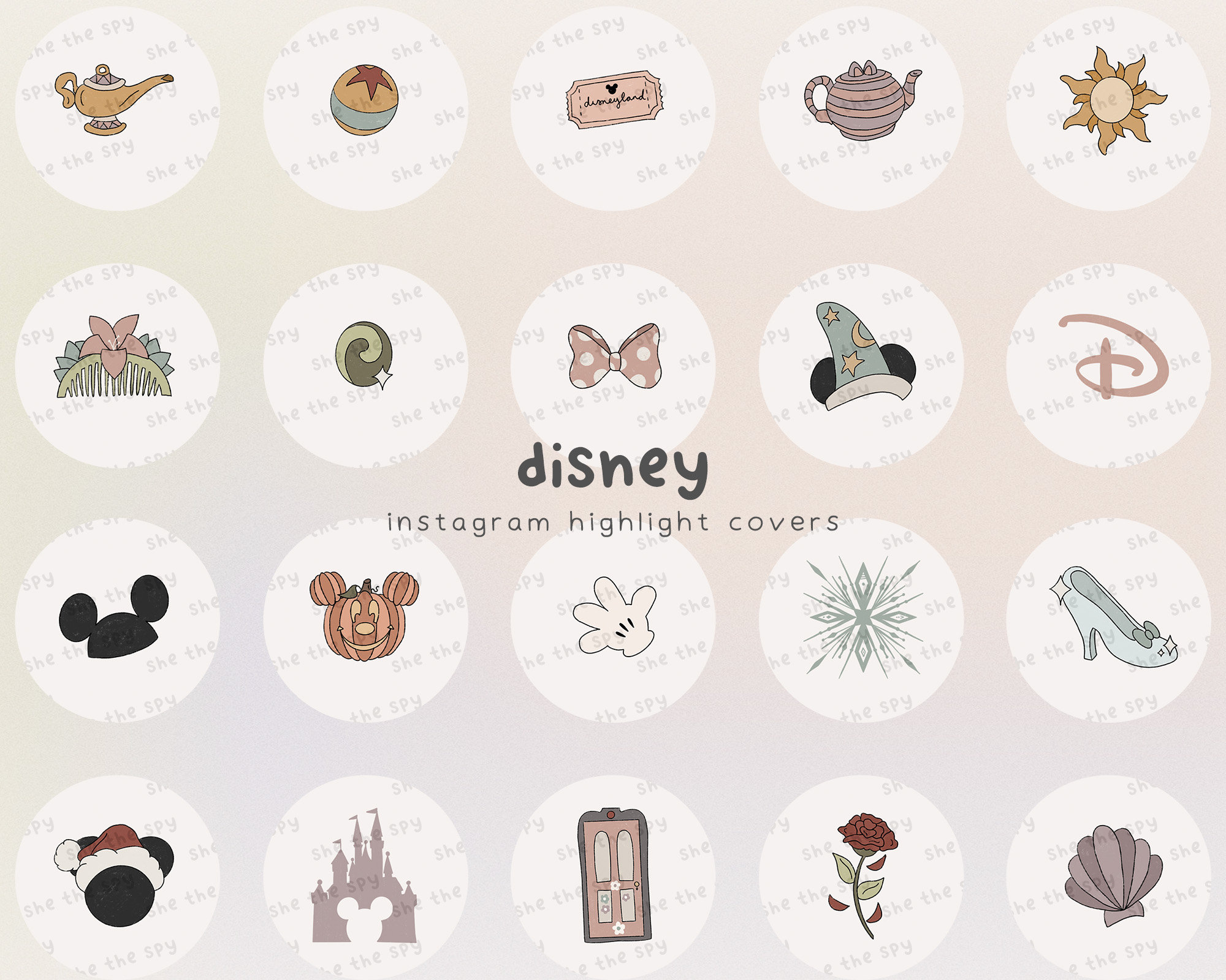 Magic Instagram Story Highlights, Theme Park IG Icons, Animation ...